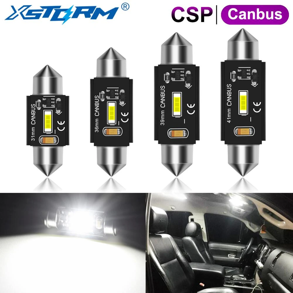 2Pcs C5W Led Canbus C10W Bulb 31mm 36mm 39mm 41mm Festoon Led Car Interior Light Dome Reading ...