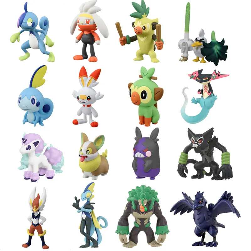 Figuras de acción de Pokémon, juguetes de modelo Morpeko Grookey Raboot ...