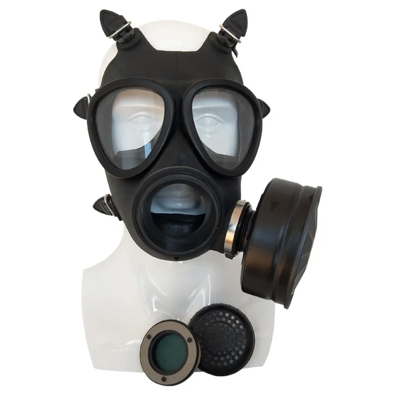 Gas Mask by Respirator Protection Head Cover Filter Unit And Mask ...