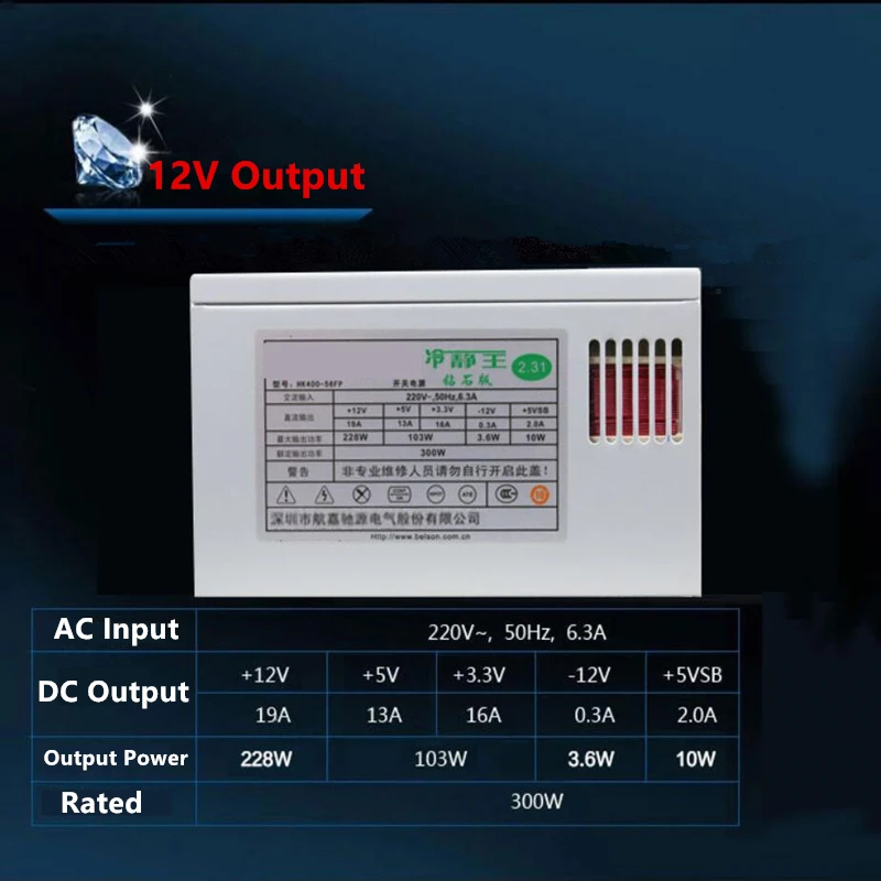 Original PSU For Huntkey GTX1050Ti 950 Support Back Alignment Power ...