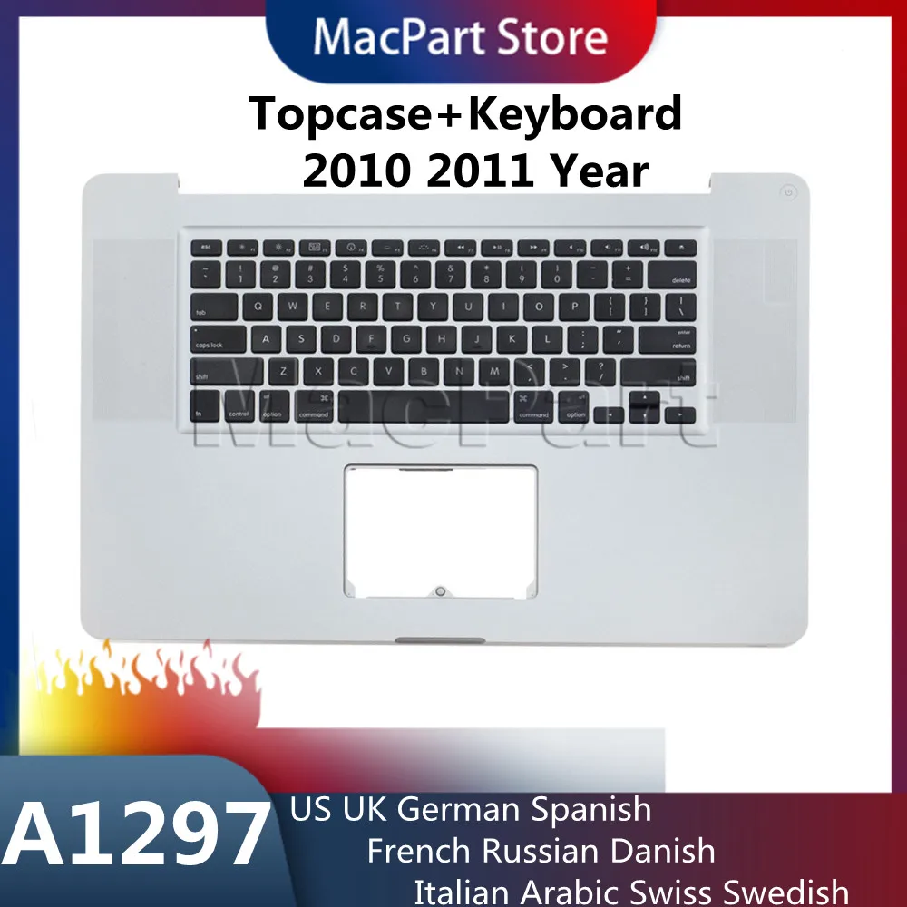 For-Macbook-Pro-17-A1297-Topcase-with-Keyboard-Backlit-US-UK-German ...