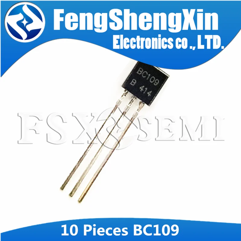 10 piezas BC109 TO92 BC109B NPN transistores de uso general TO 92 ...