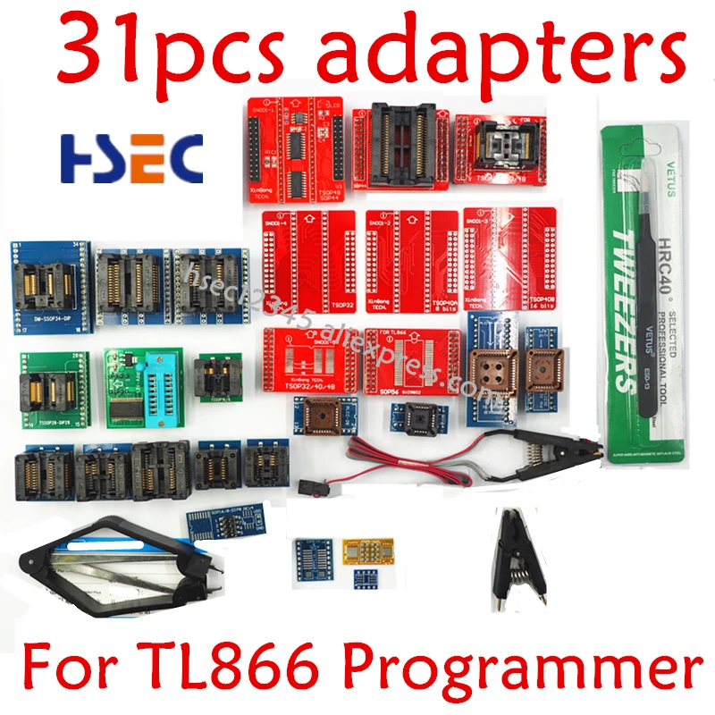 31pcs adapters Original V3 TSOP48 SSOP28 TSSOP28 SOP28 SOP16 SOP8 ...