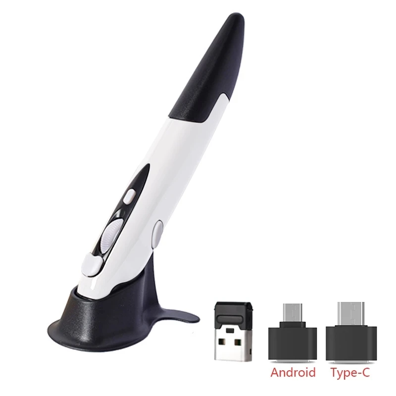 Uthai New 2.4g Wireless Mouse Pen Personality Creative Vertical Pen ...