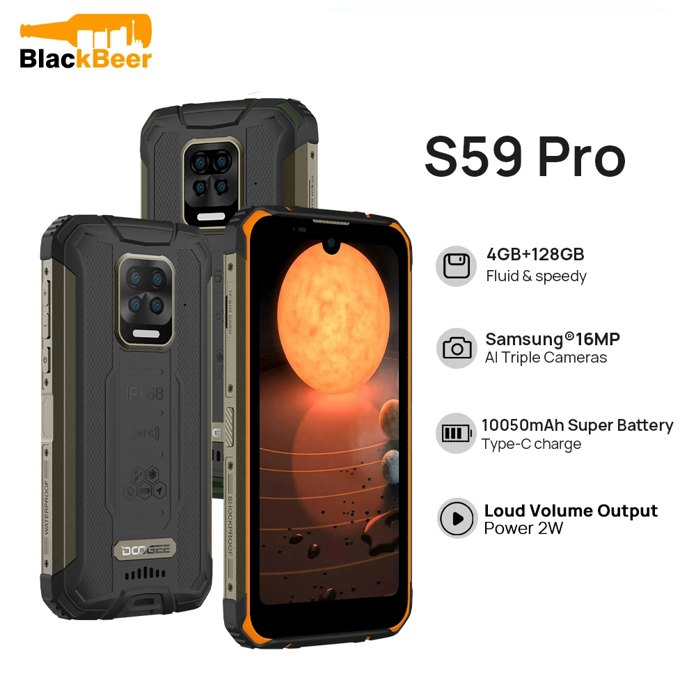 Doogee S59 Pro 5.71" Rugged Mobile Phone Ip68/ip69k Waterproof ...
