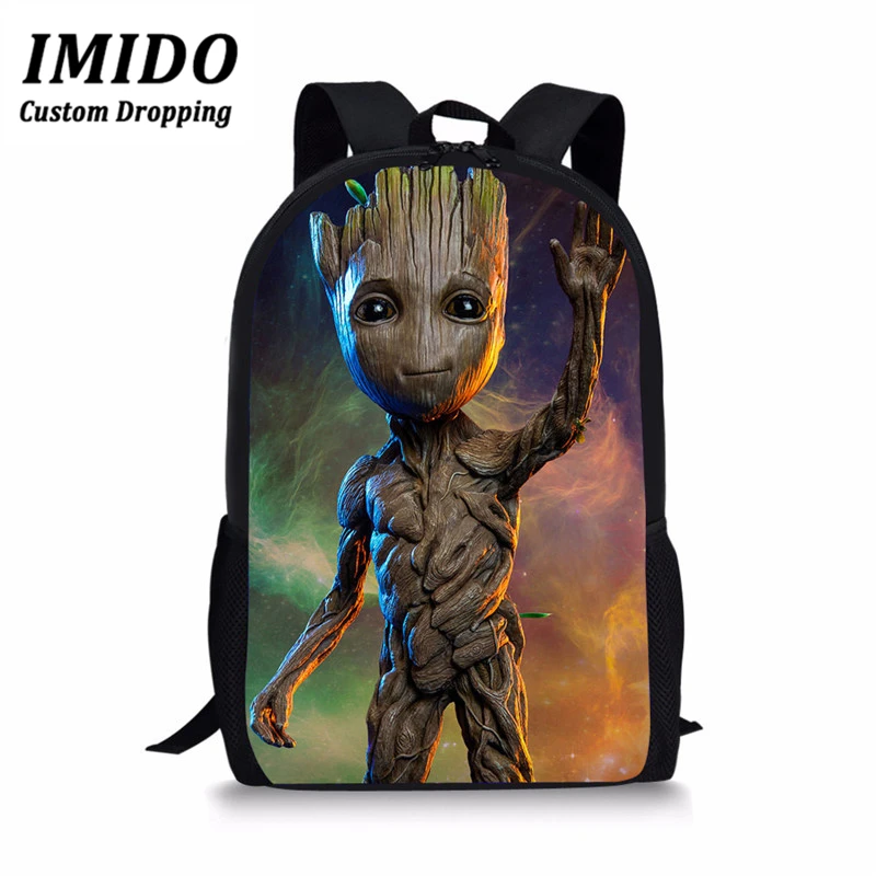 IMIDO Cartoon I am Groot School Bag for Teenager Boys Kids Cool ...