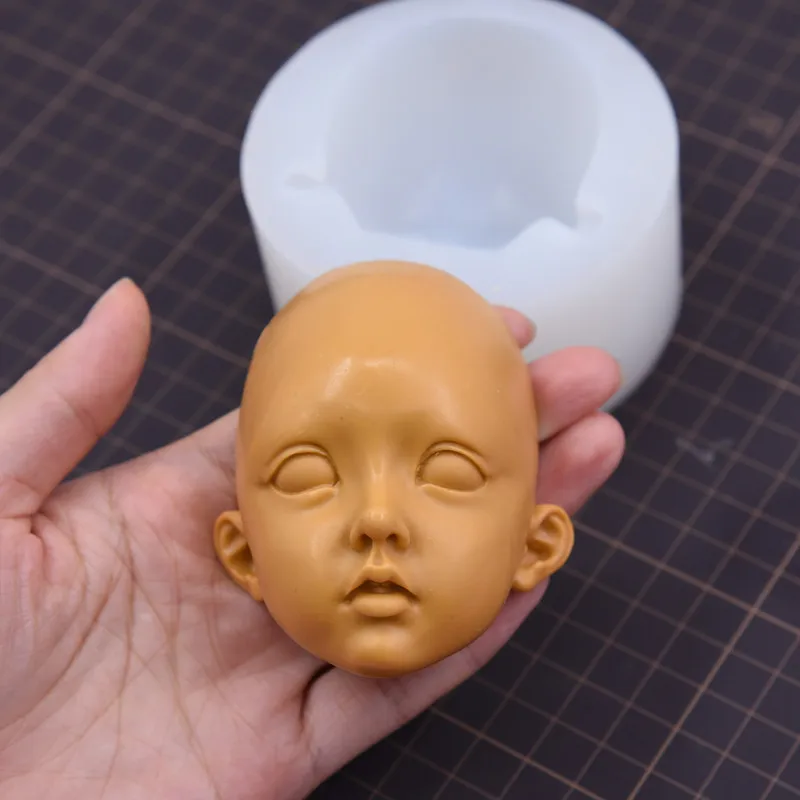 Clay-soft-pottery-head-ob11-large-proportional-silicone-face-mold-micro ...
