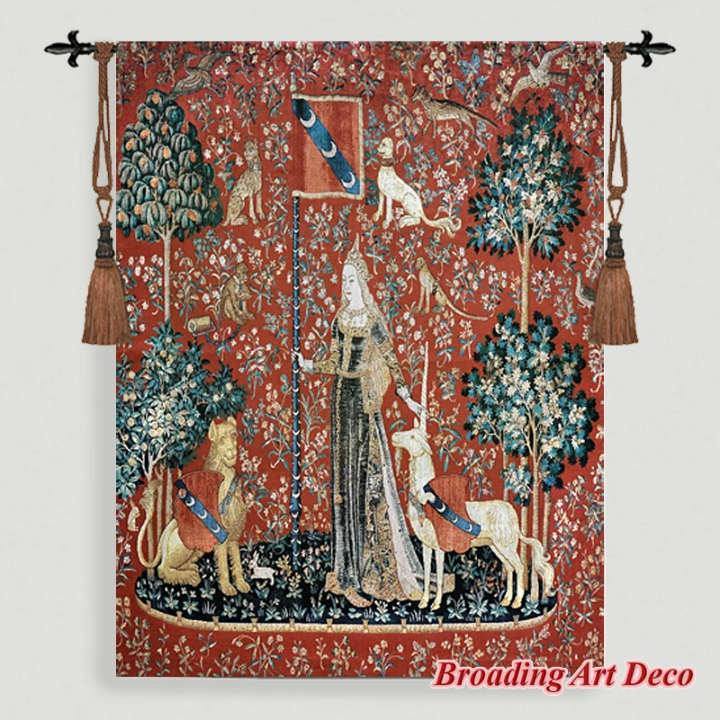 Lady Unicorn Tapestry | Tapestry Gobelin Medieval | Unicorn Medieval ...