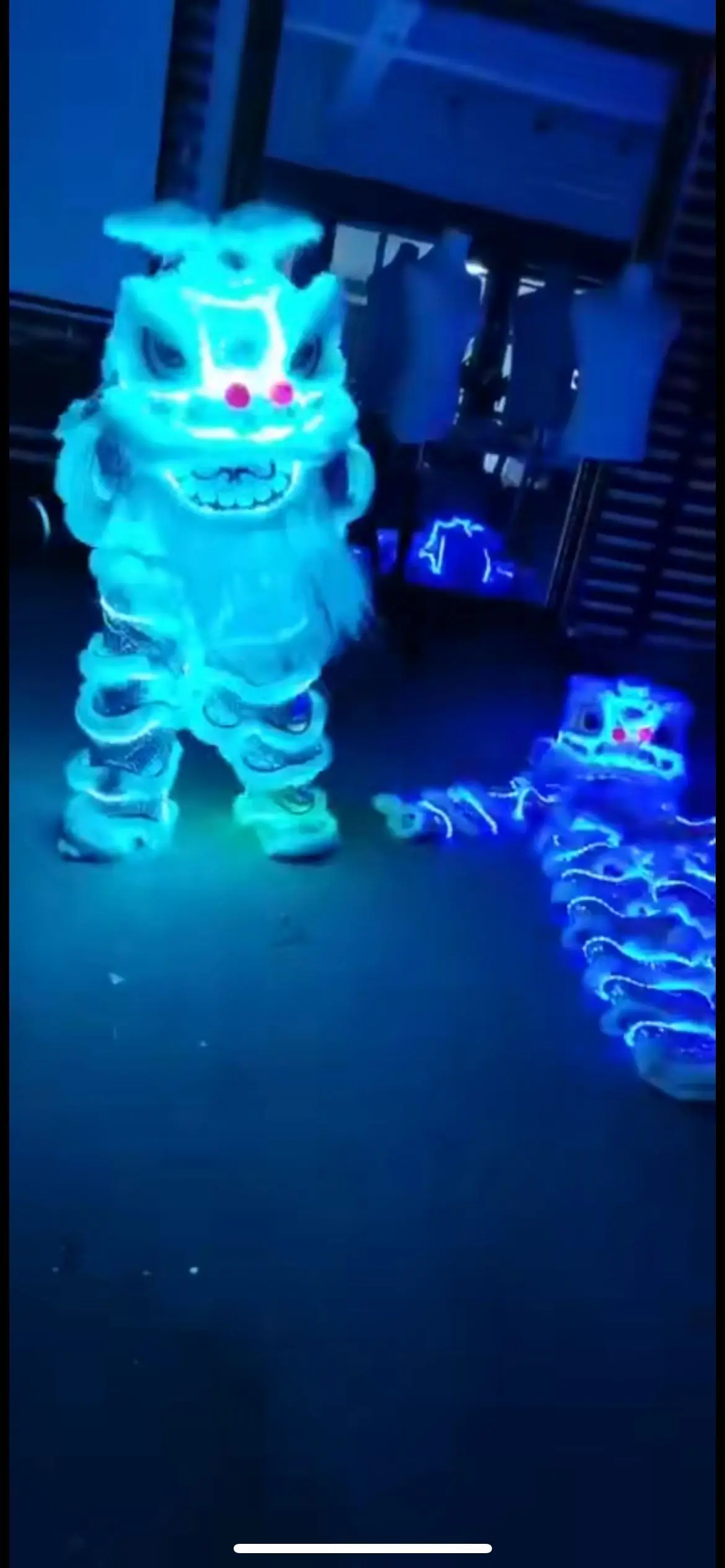 Halloween-Led-Light-Wool-Lion-Dance-MASCOT-Costume-Wool-Chinese-Folk ...