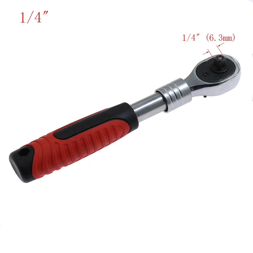 1/4 "Ratsche Chrome Stahl 72 Zähne Erweiterung Teleskop Buchse Griff ...