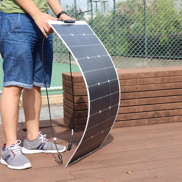 Panel Surya Fleksibel Baru 300W 200W 100W 400W Sel Monokristalin PV ...