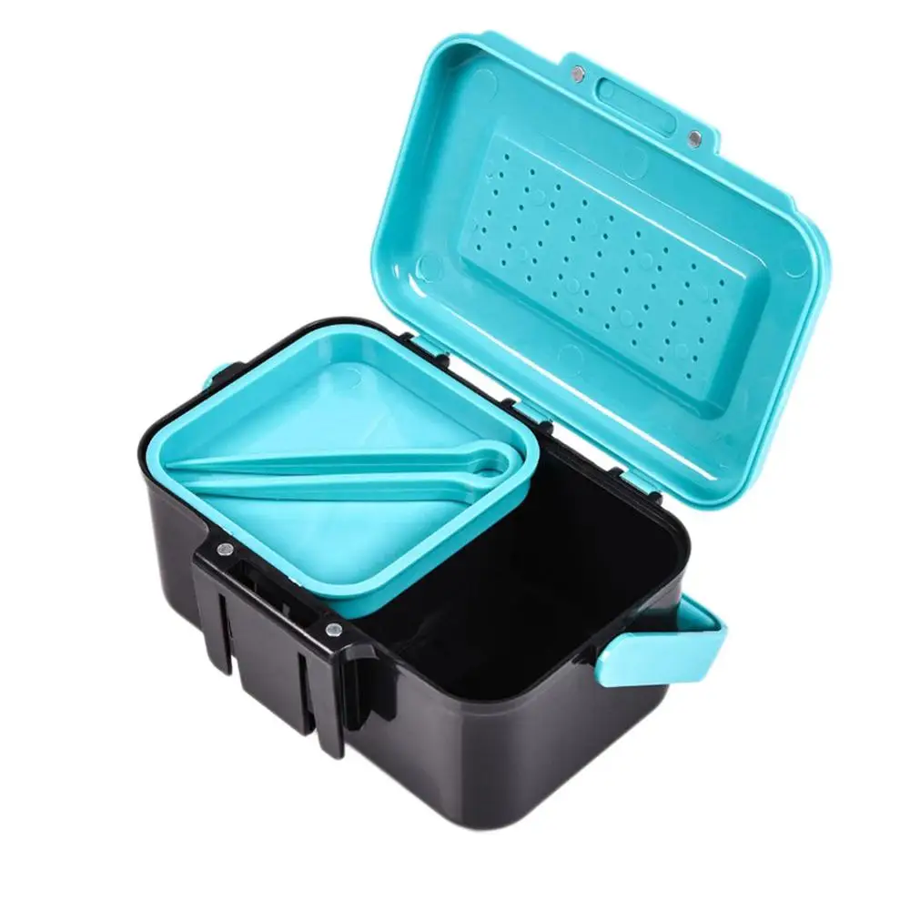 Portable Bait Storage Box Worm Fishing Tackle Live Bait Container Box ...