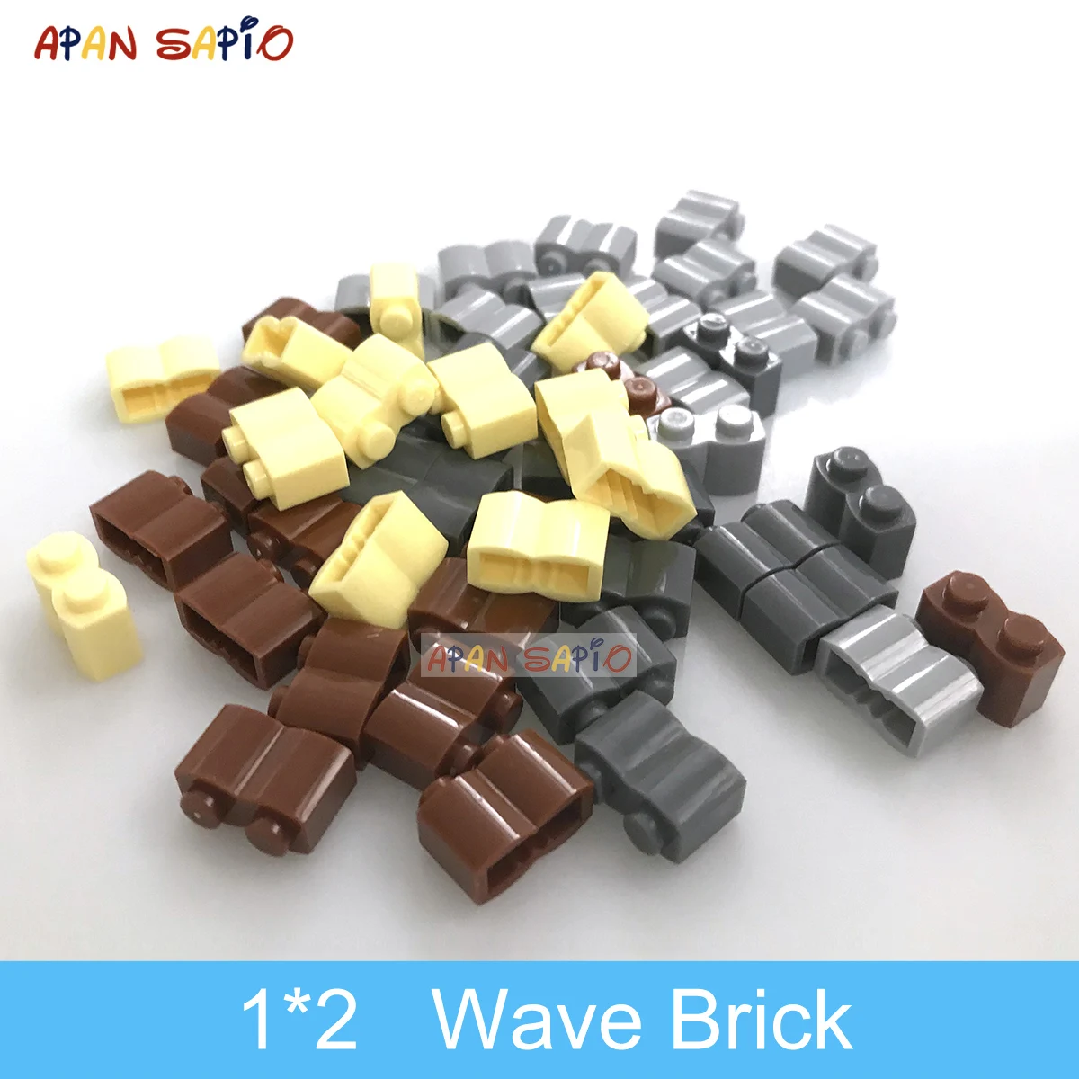 100pcs-DIY-Building-Blocks-Figures-Wave-Bricks-1x2-Dots-Educational ...