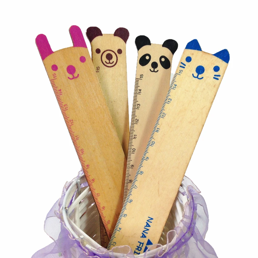 4pcs-lot-Novetly-Animal-design-students-DIY-wooden-ruler-Kawaii-gift ...