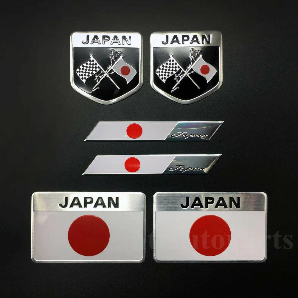 Parts & Accessories Car & Truck Emblems MOTORS 6pcs Aluminum Japan ...
