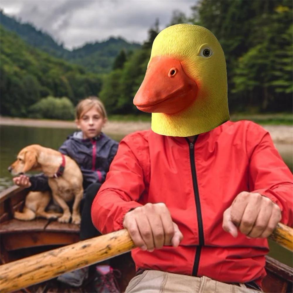 Halloween Yellow Duck Head Cosplay Animal Mask - AllCosplay.com