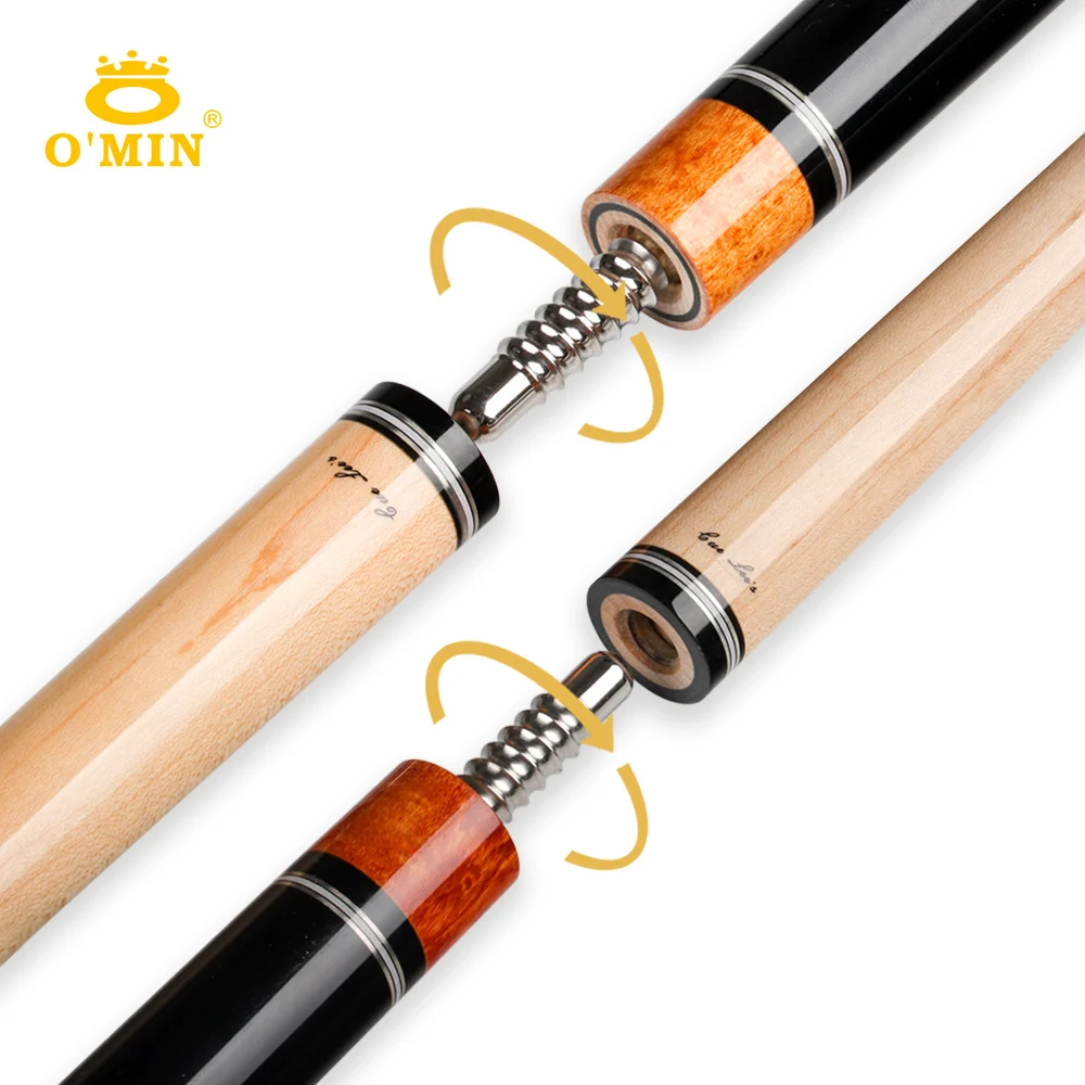 OMIN-XF-B1-3 Billiard Pool Cue, Adjustable Weigh Bolt with Extension ...