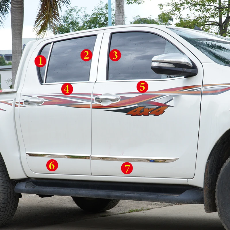 Car-Window-Trim-Door-Body-Side-Trim-Strips-Garnish-Exterior-Chrome ...