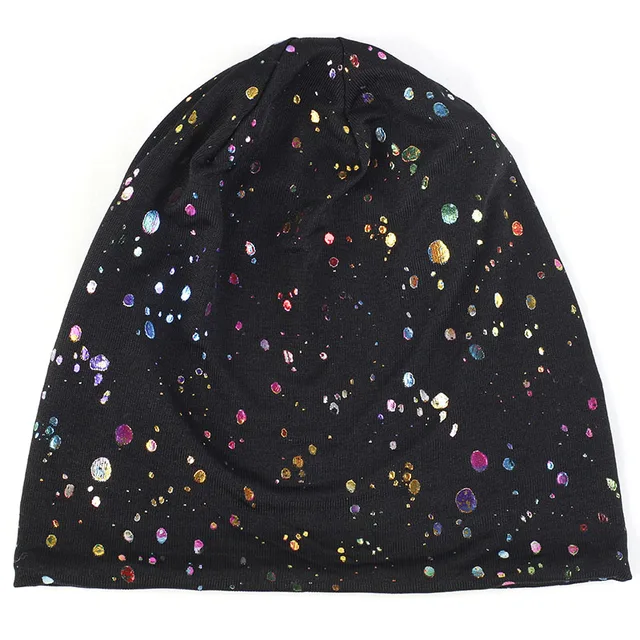 Geebro Women's Slouchy Multicolor Splatter Paint Beanie Hat Fashion ...