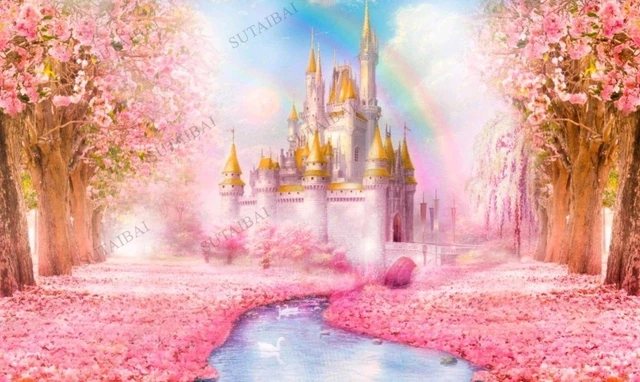 Pink Princess Castle Background