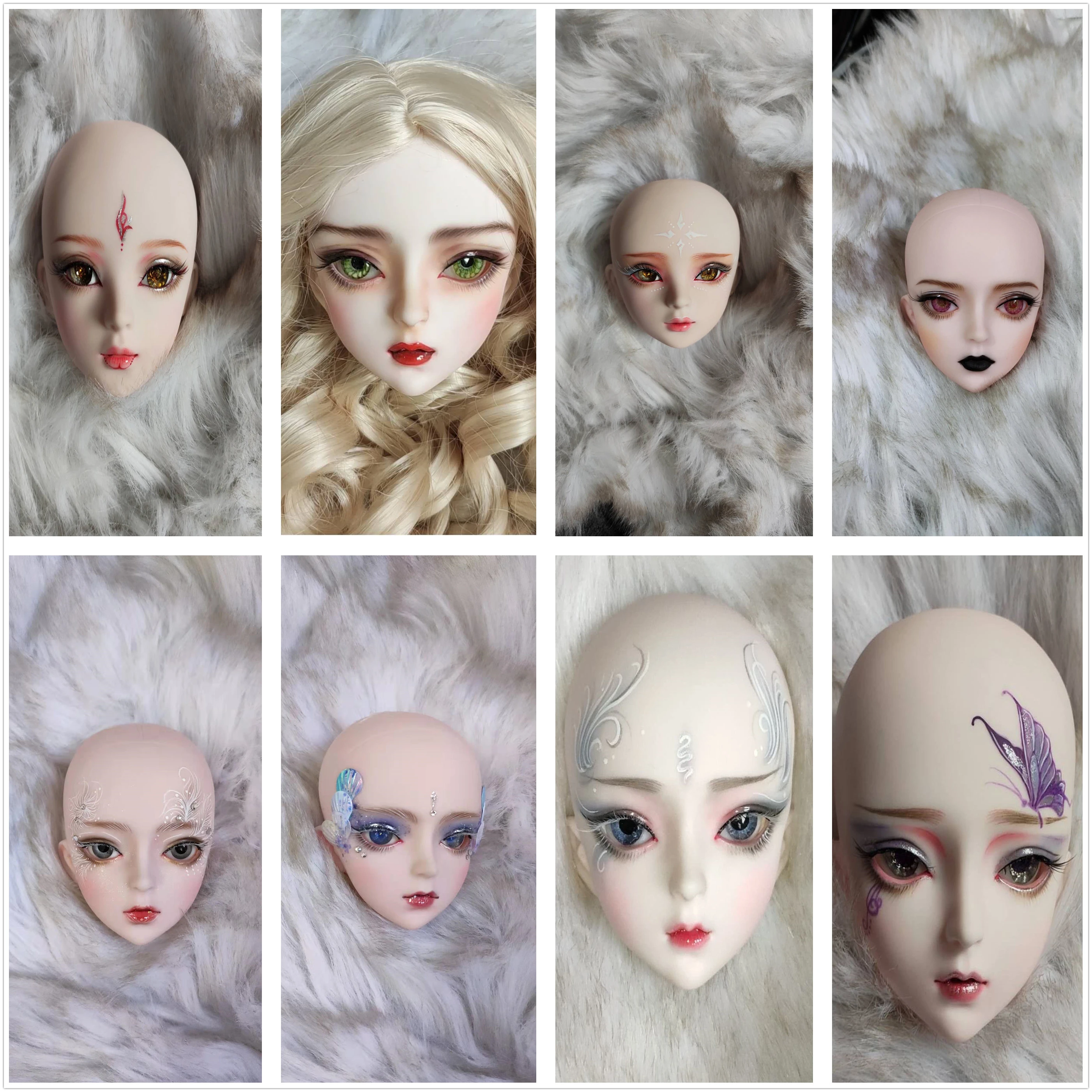 1/3 BJD Doll Head DIY Hand make up Princess Dolls 58CM Ball Joints ...