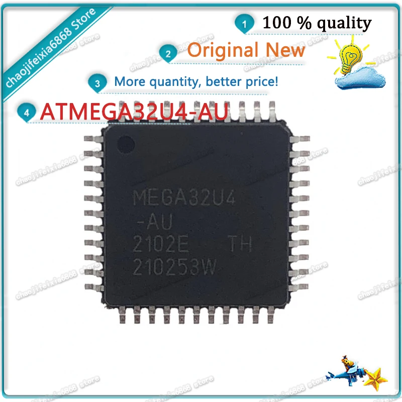 1pcs/lot！ATMEGA32U4 AU MEGA32U4 AU QFP 44 ATMEGA32U4 TQFP AU AVR 8 bit microcontroller 16MHz ...