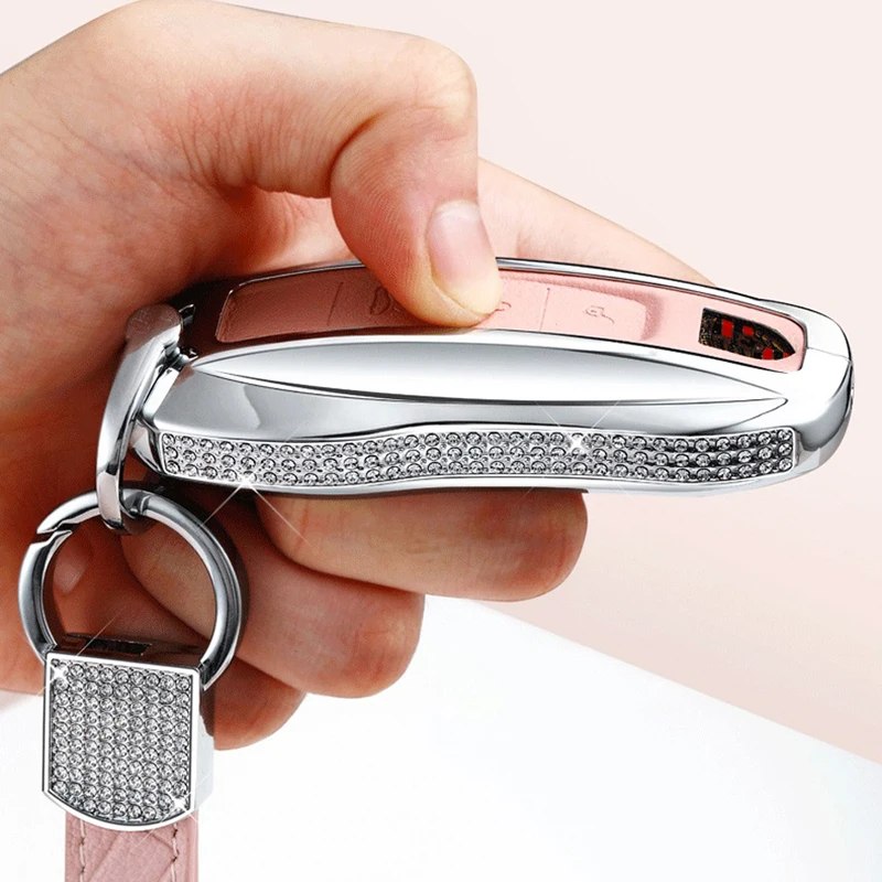 Diamond-Car-Key-Fob-Holder-Cover-Case-For-Porsche-Cayenne-911-996 ...