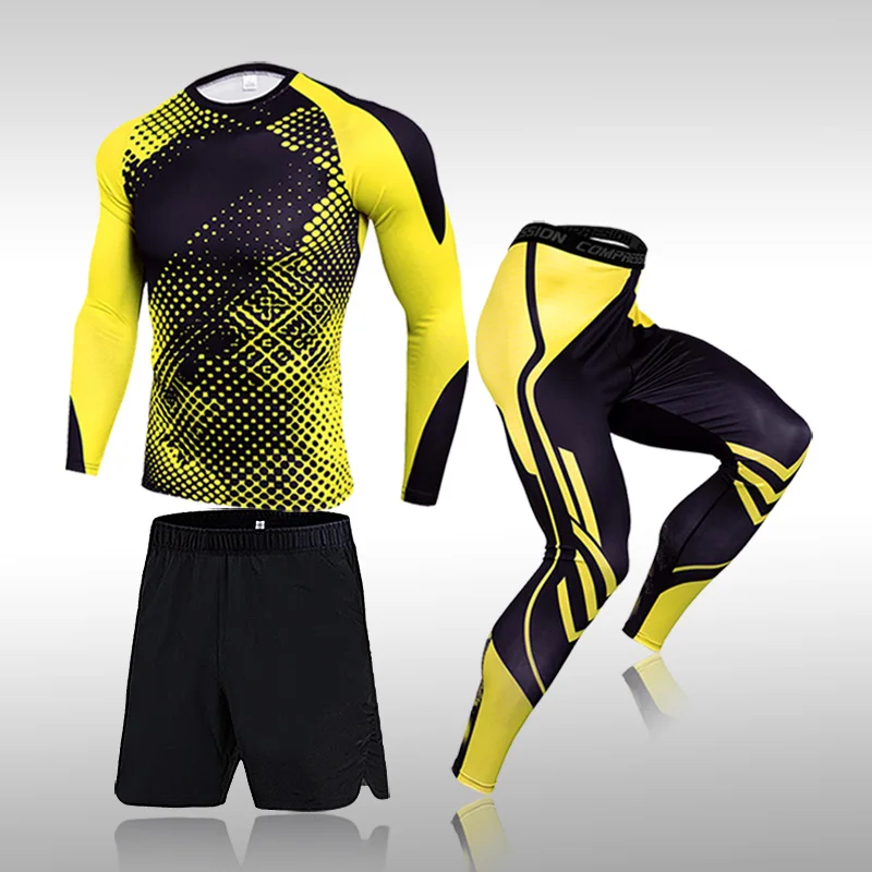 3-Pcs-Set-Men-s-Workout-Sports-Suit-Gym-Fitness-Compression-Clothes ...
