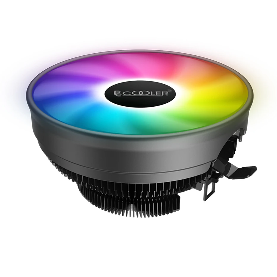 Pccooler E126 PRO Colorful CPU Cooler fan Blue Aperture 120mm Push Down ...