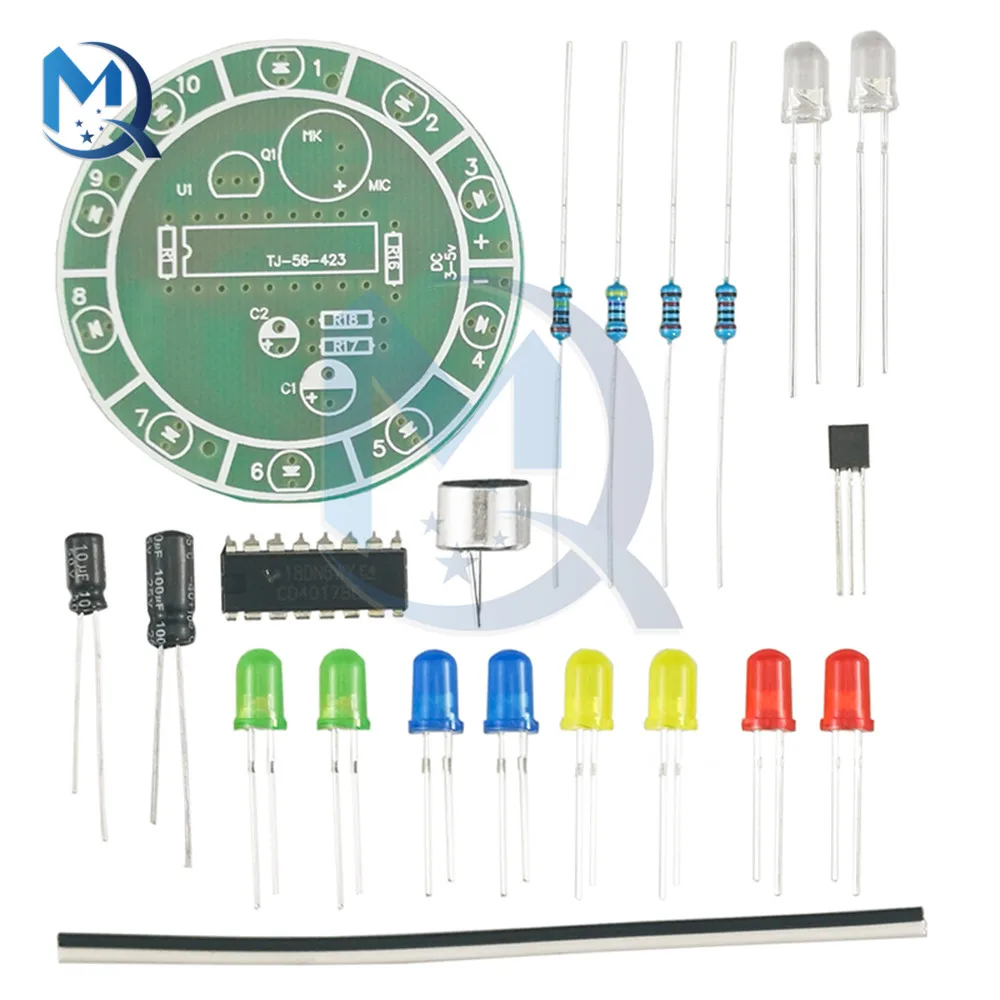 LED Light DIY Kit Electronic Production Sound Control LED Water Lamp ...