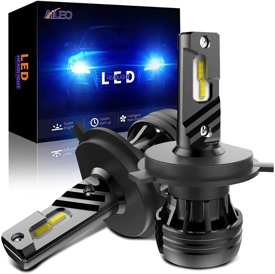 Aileo Car Headlights Bulb H4 Led Hb2 9003 Hi/lo 6000k White Fog Light Conversie Kit Lichtgevende ...