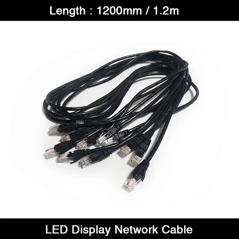 10pcs/lot 1200mm / 1.2meter Rj45 Indoor And Ooutdoor Led Display ...
