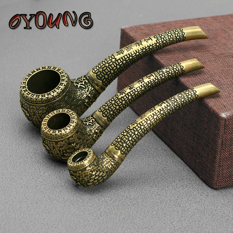 Pure Copper Ingot Lucky Tobacco Pipe Hand Made Brass Fortune And ...
