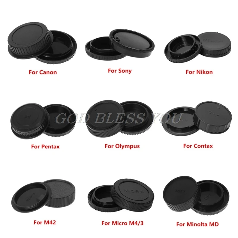 Camera-Body-Cap-Rear-Lens-Cap-For-Canon-Nikon-Sony-NEX-For-Pentax ...