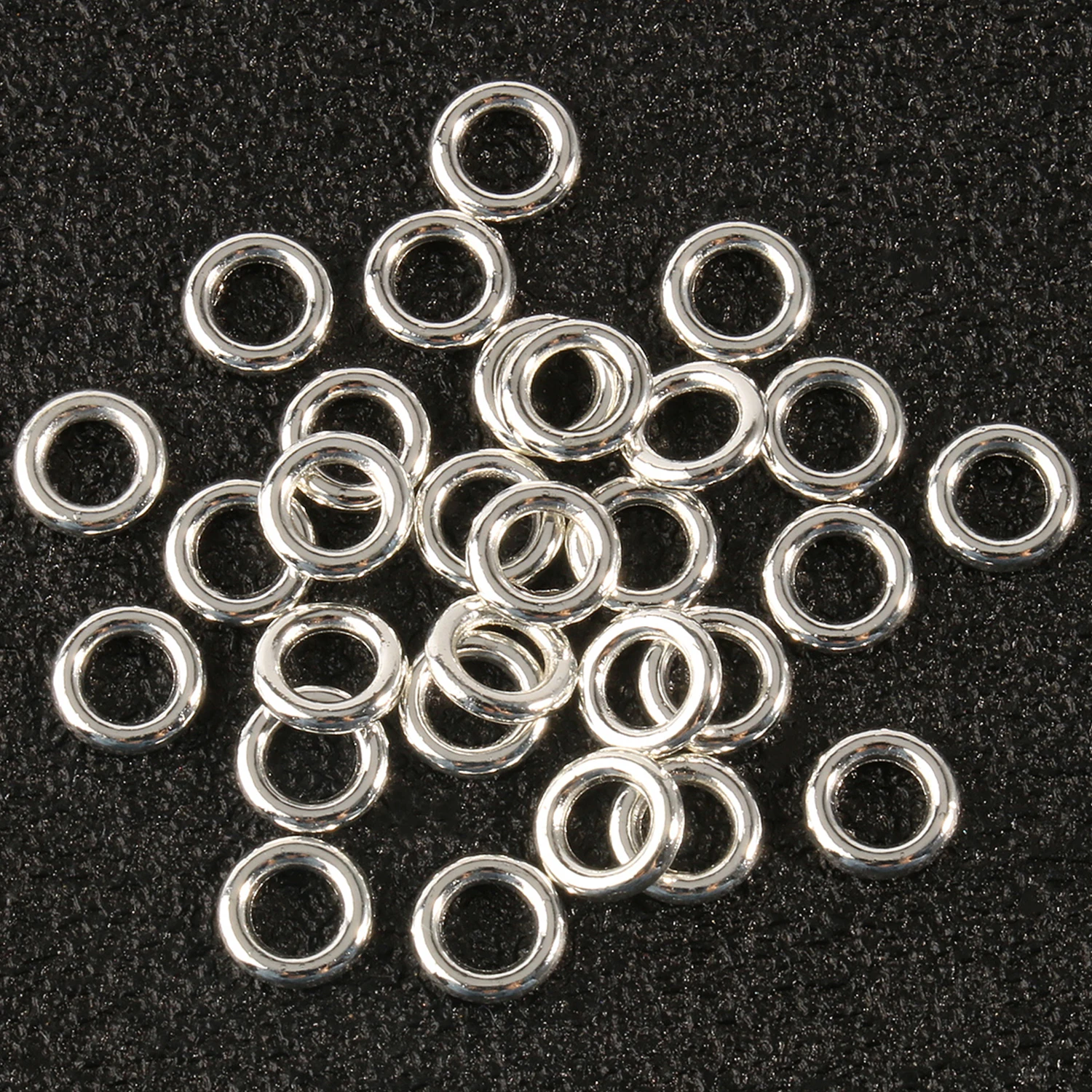50pcs 8x2mm Gold/Silver Color Alloy Closed Jump Rings Metal Circle ...