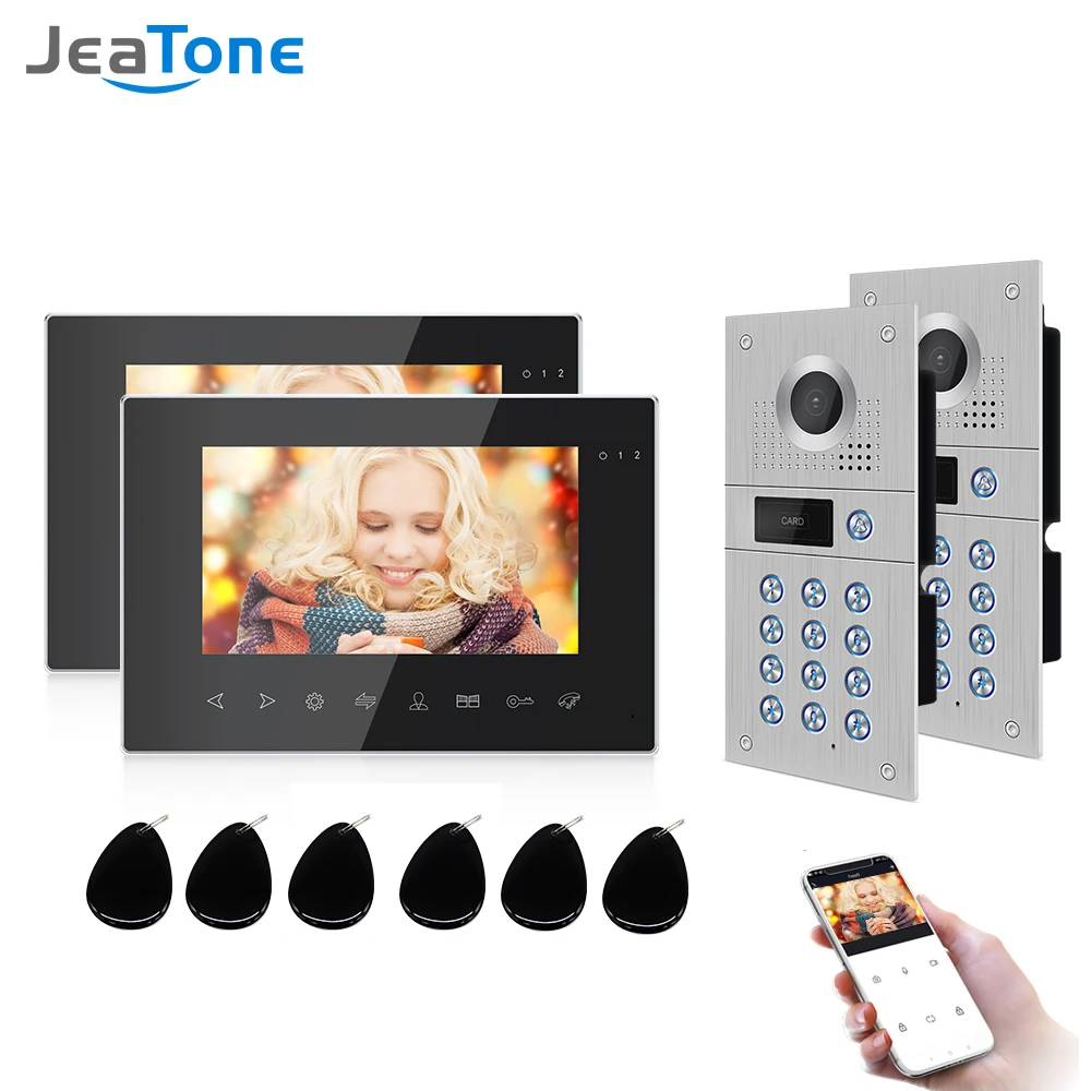 Jeatone-IP-Video-Intercom-System-Kit-desbloqueio-do-telefone-da-porta-c-mera-de-campainha ...