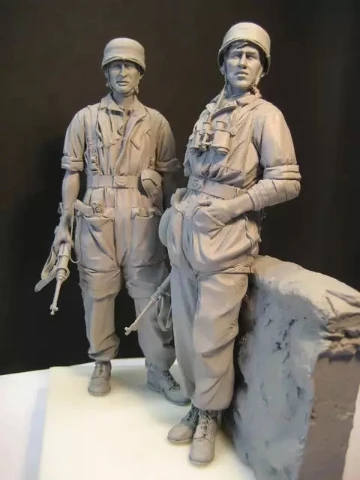 New Unassembled 1/16 Ancient Stand Crew Include 2 (with Wall ) Resin ...