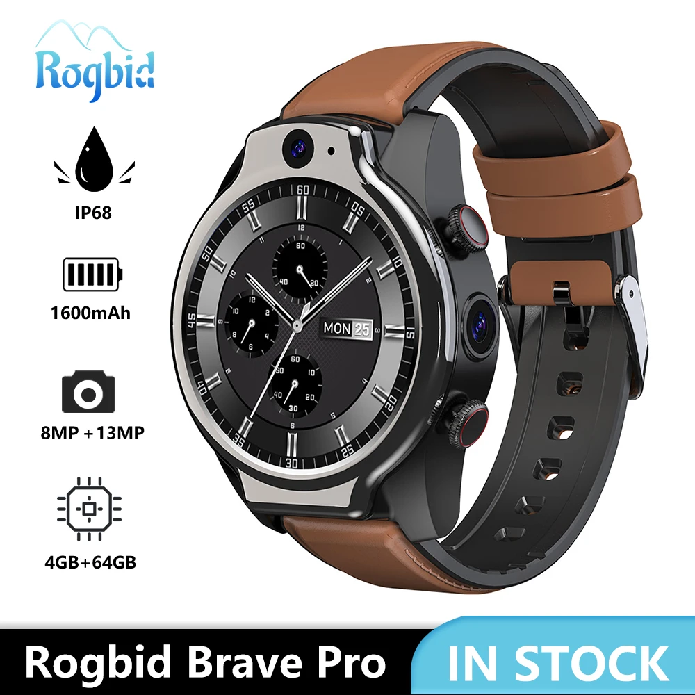 Rogbid Brave Pro 4g Global Smart Watch 2021 4gb 64gb 2 Camera 13mp ...