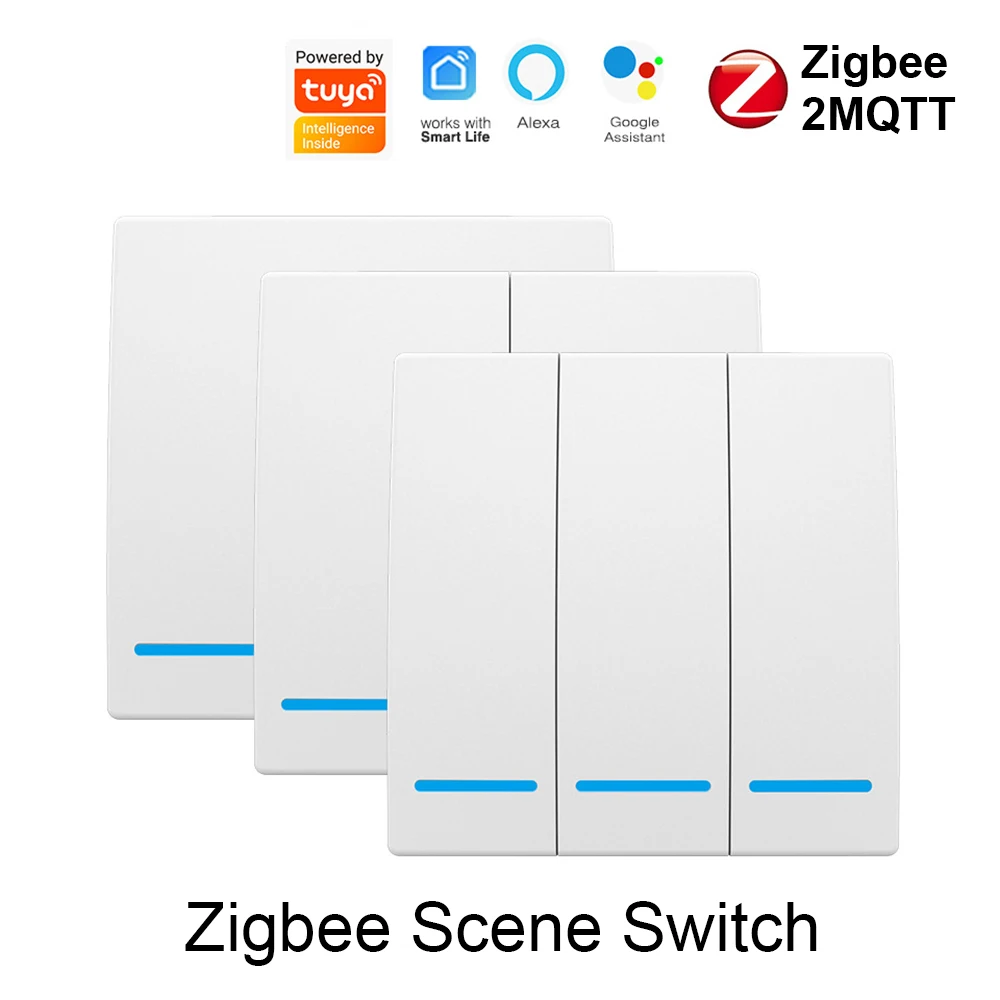 Tuya Mqtt Zigbee Wireless Scene Switch Push Button Controller Battery Powered Smart Home ...
