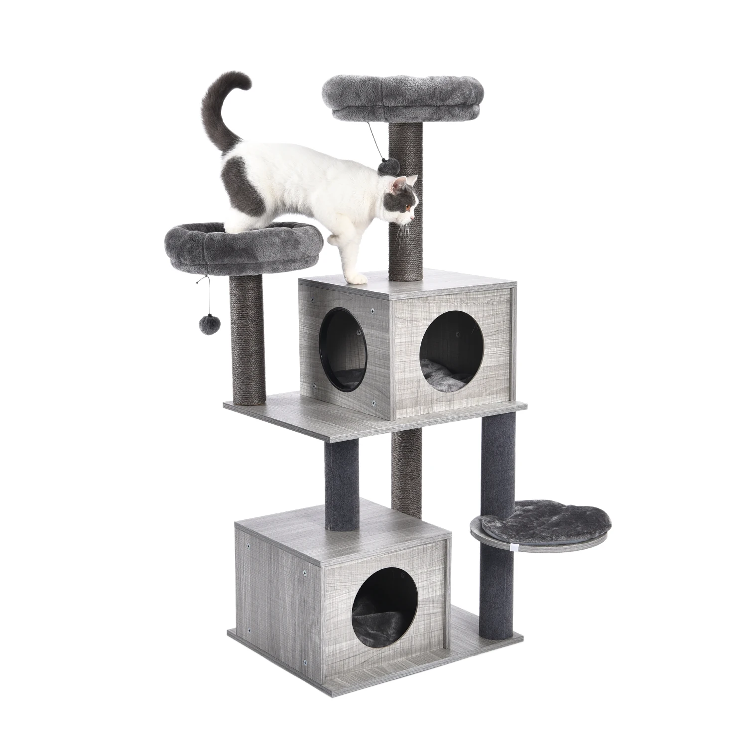 Torre-para-gatos-com-estrutura-m-veis-essenciais-para-gatos-com-rede ...
