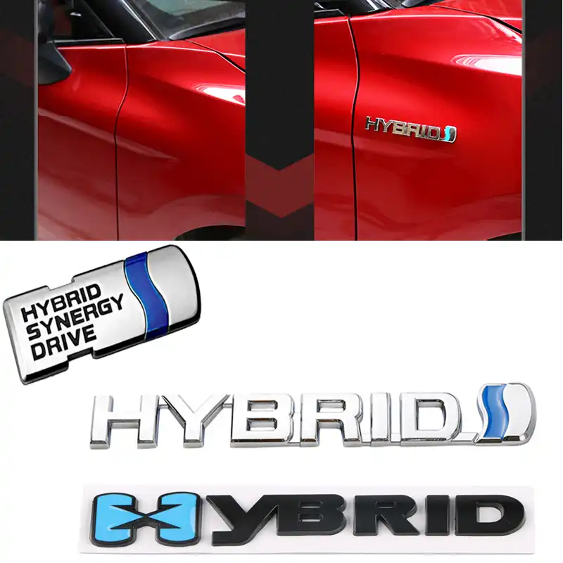 CAR STYLING ABS CHROME HYBRID BADGE EMBLEM 3D STICKER DECAL FOR TOYOTA ...