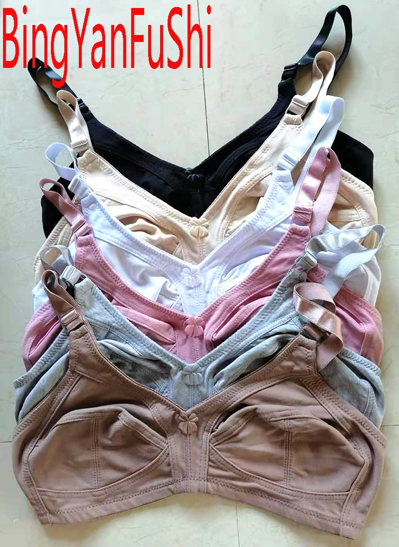 Classic Cotton Bra Solid Lounge One-piece Seamless Thin Women Underwear ...