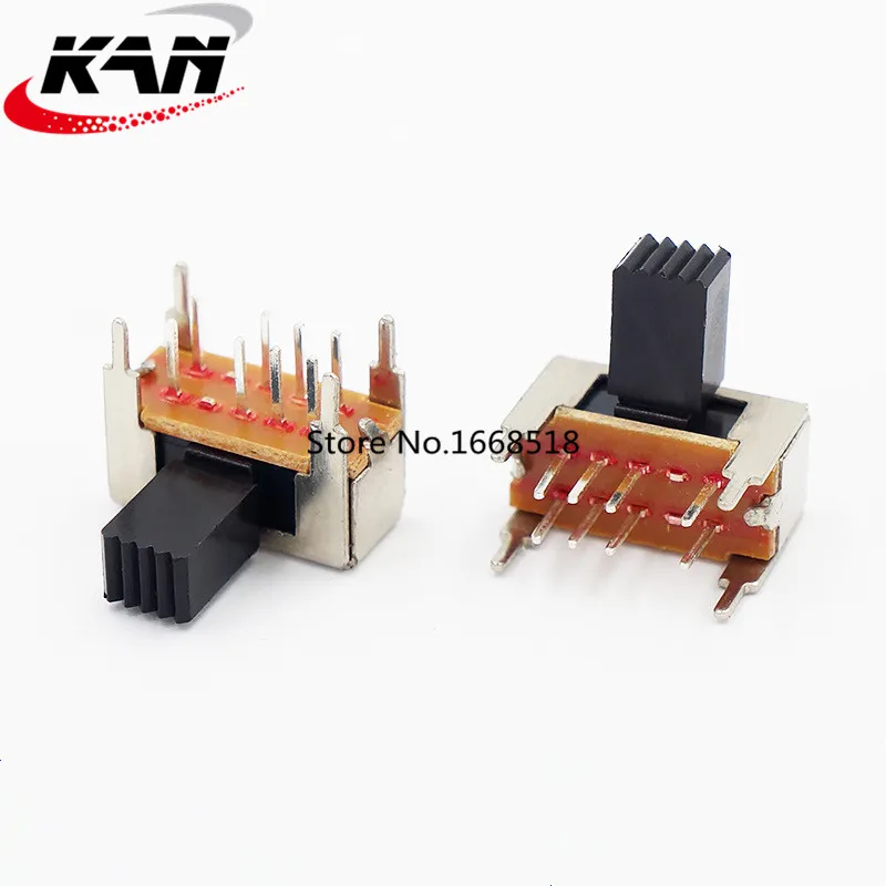 50Db Sk-23D04 (2P3T) Slide Kapcsoló Fogantyú Magassága 9 Mm-Es 3-Helyzetű 4 Rögzített Láb 8 ...