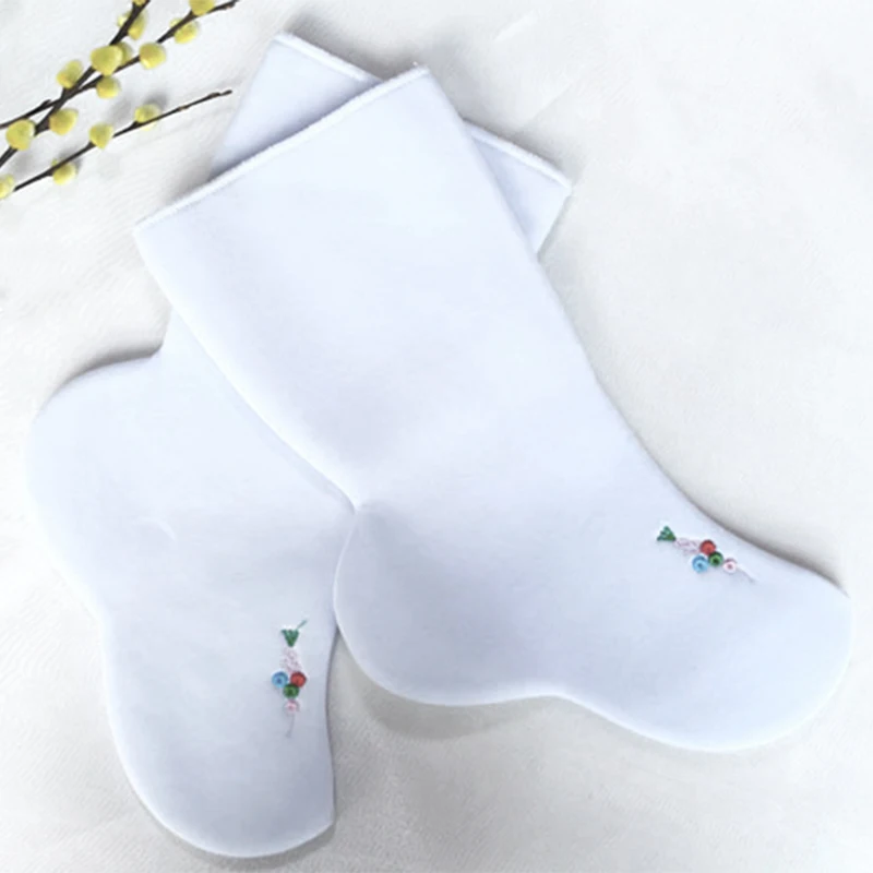 Hanbok Flower Shoes Accessories Socks Korean National Traditional Dance ...