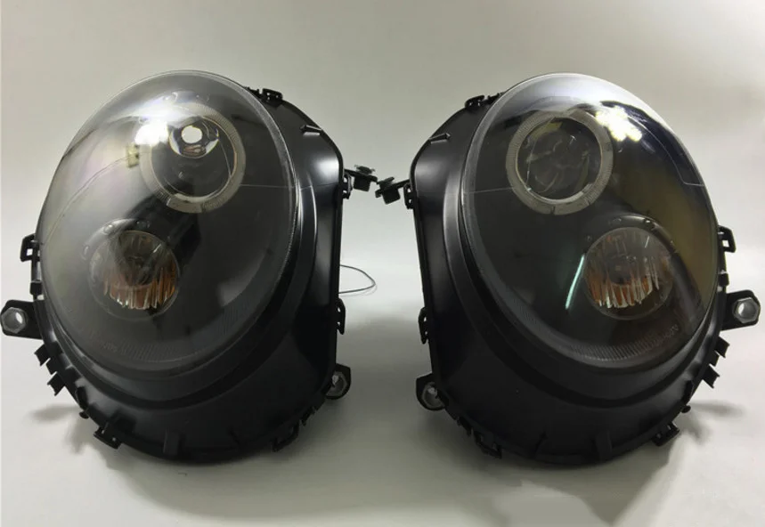 Qirun LED angel eye headlight assembly with Lens for BMW MINI R50 R53 ...