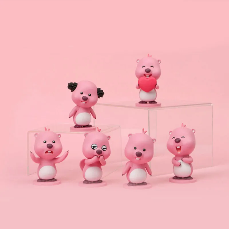 Whole-Set-6-Box-Zanmang-Loopy-Kawaii-Pink-Beaver-6-5CM-PVC-Action ...