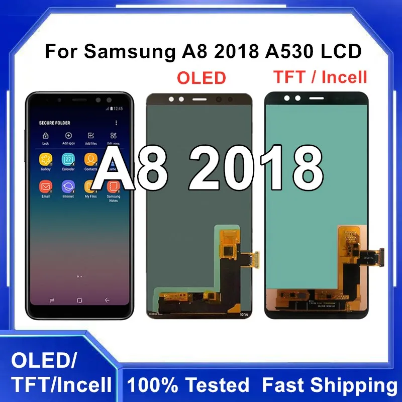Pantalla-TFT-Incell-OLED-de-5-6-pulgadas-para-Samsung-A8-2018-A530-LCD ...