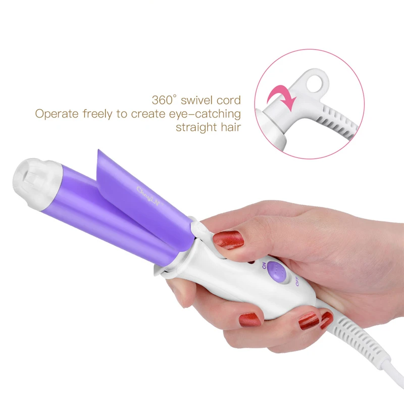 Pince à boucler électrique en céramique, Mini fer à friser Portable, bigoudi professionnel pour ...