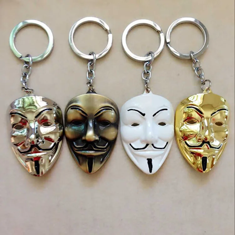 Free Shipping By Fedex 100pcs/lot Hot Metal V For Vendetta Mask ...