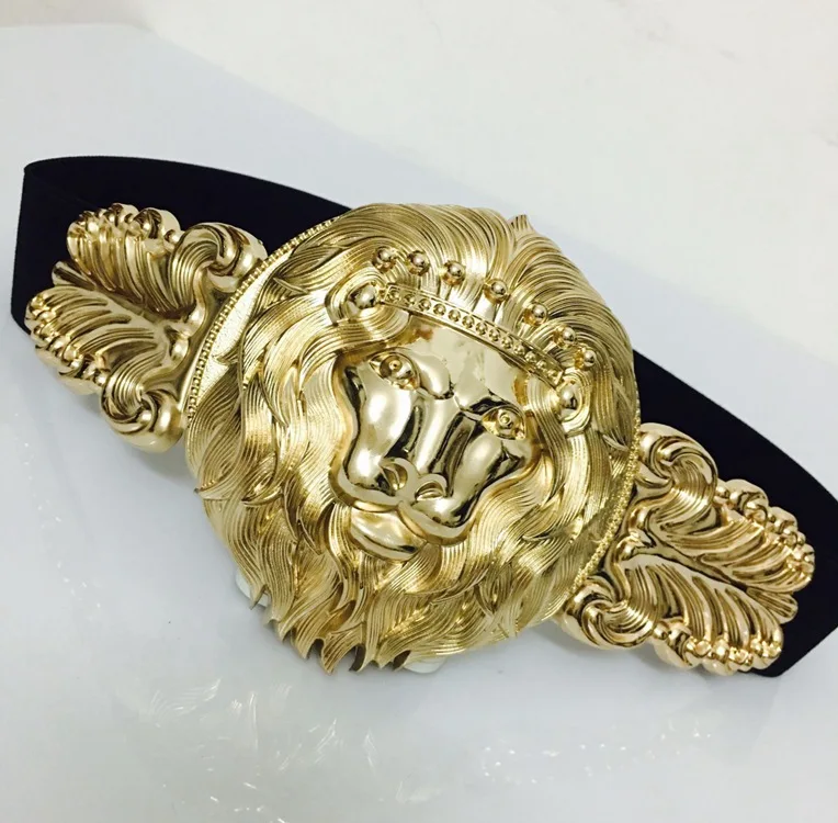 Golden Women's Belt | Lion Women's Belt | Elastic Belt Lion | Golden ...